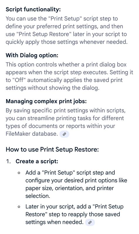 Print Setup Vs Print Setup Restore Questions
