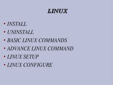 Linux Basic Commands Ppt