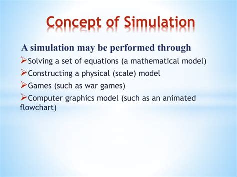 Simulation Concept Advantages And Disadvantages Pptx Technology