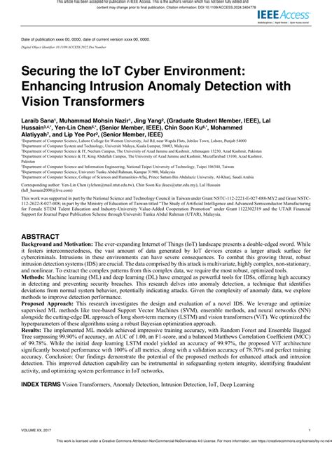 Pdf Securing The Iot Cyber Environment Enhancing Intrusion Anomaly