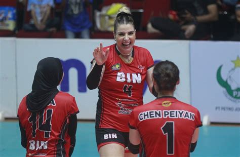 Proliga 2023 Debut Manis Fernanda Tome Bawa Jakarta Bin Taklukkan Jakarta Elektrik Pln