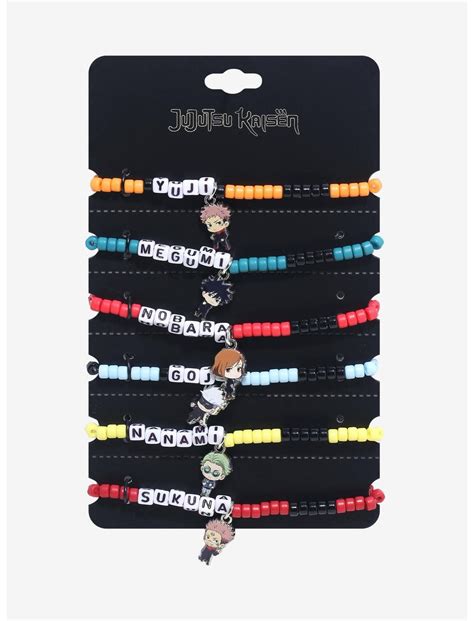 Jujutsu Kaisen Chibi Characters Bead Bracelet Set Hobbeys Accessories