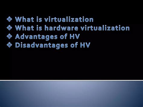Hardware Virtualization Ppt