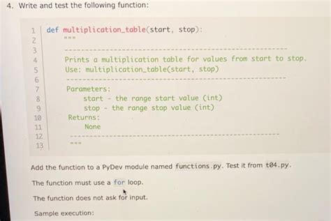 Solved 4 Write And Test The Following Function 1 Def