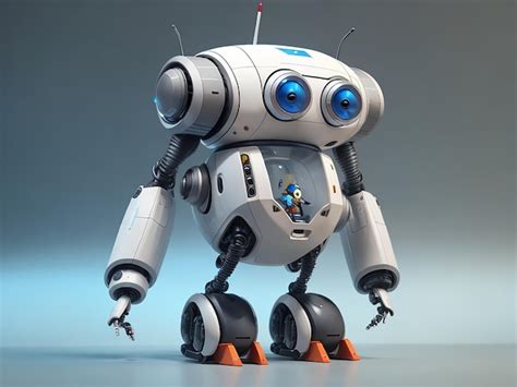 Premium Ai Image Small Robot Assistant Full Length