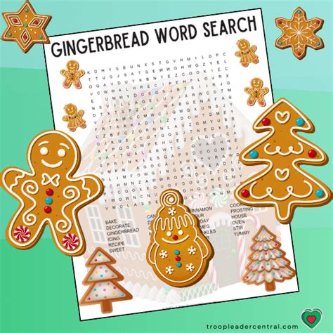 Gingerbread Word Search Troop Leader Central