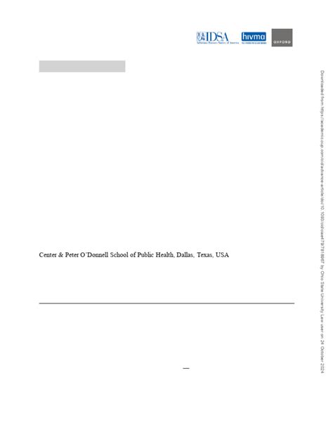 Idsa Hiv Guidelines Pdf Sexually Transmitted Infection Hiv