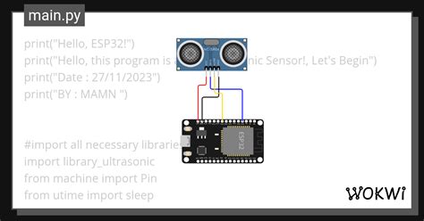 Ultrasonic Sensor Wokwi Esp32 Stm32 Arduino Simulator