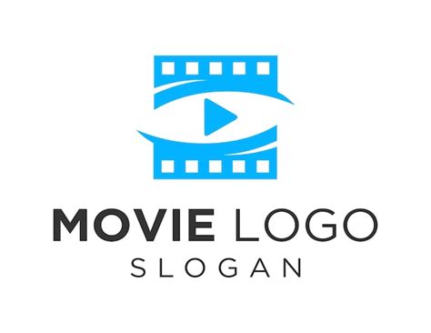 Ein Blaues Logo Auf Dem Das Filmlogo Steht Premium Vektor