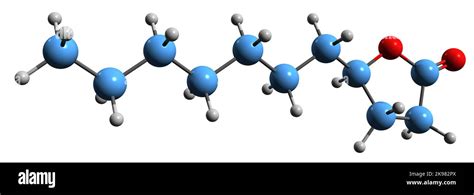 3d Image Of Undecalactone Gamma Skeletal Formula Molecular Chemical