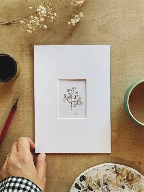 Wild Strawberries Original Ink Drawing Simplehomeandgarden