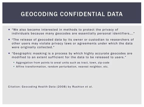Geocoding Self Reported Addresses Lessons Learned Ppt Download
