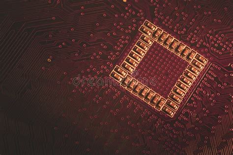 Electronic Circuit Board Abstract Background Computer Motherboard Close Up Micro Elements Of
