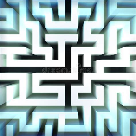 blue labyrinth structure with bright binary code over stock illustration illustration of