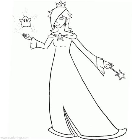 Mermaid Rosalina Coloring Page