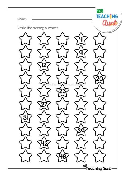 Write The Missing Number Worksheets Writing Missing Numbers In