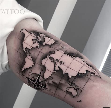 8 Map Tattoos Ideas Map Tattoos World Map Tattoos Tattoos