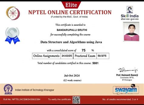 Bandarupalli Shruthi On Linkedin Learningjourney Nptel