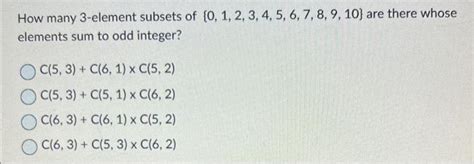 solved how many subsets of the set {1 2 3 4 5 6 7 8 9 10}