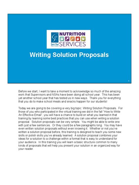 Writing A Solution Proposal Pdf