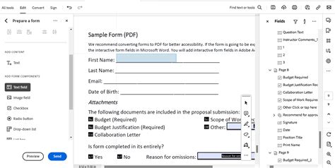 Adding Interactive Form Controls To A Tagged Document In Adobe Acrobat