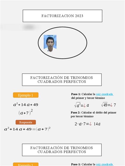 Factorizar Trinomios Pdf Factorización Álgebra