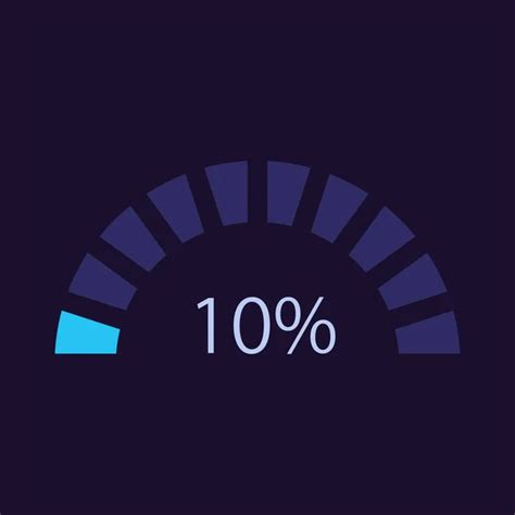 Radial Gradient Progress Infographic Chart Design Template Set Dark