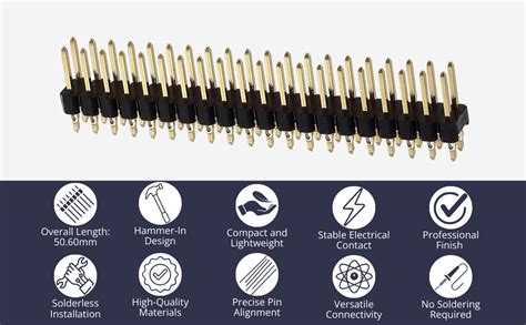 Vilros 40 Pin Gpio Solderless Hammer In Header For Raspberry Pi Zero Zero W Zero 2