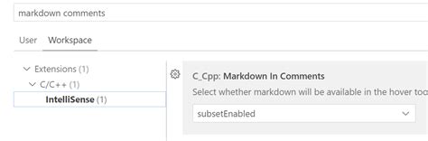 Markdownincomments Setting Should Be In The Code Documentation