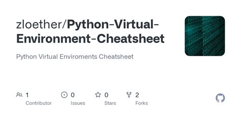 Github Zloetherpython Virtual Environment Cheatsheet Python Virtual