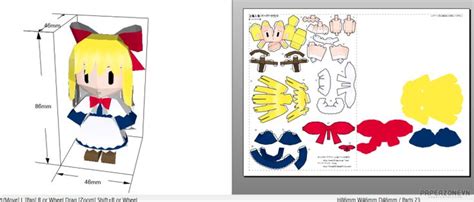 2 Touhou Easy [touhou] Shanghai Paper Doll Template Paper Dolls Kawaii Art