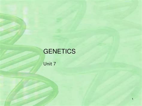 PPT GENETICS PowerPoint Presentation Free Download ID
