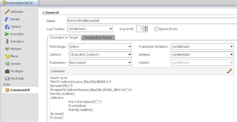 Jython Scripts ~ Oracle Data Integrator