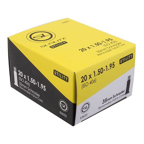 Sunlite Utili T Standard Schrader Valve Tubes 20x150 195 Sv35 Ffw39mm