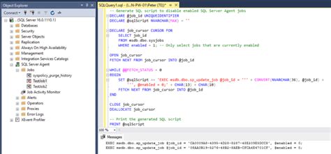 Sql Server Script Enable Or Disable All Sql Agent Jobs Sql Dba Blog