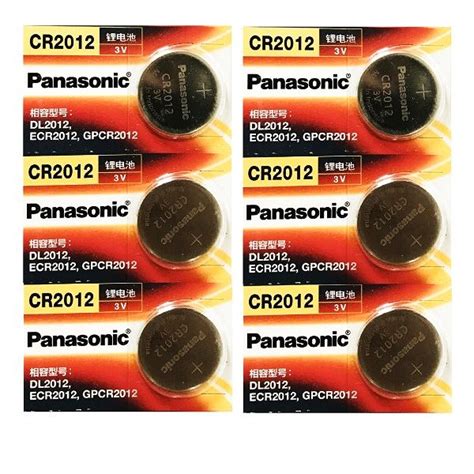 Panasonic CR2012 Lithium Cell Button Battery (5+1 Pieces) | Lazada ...