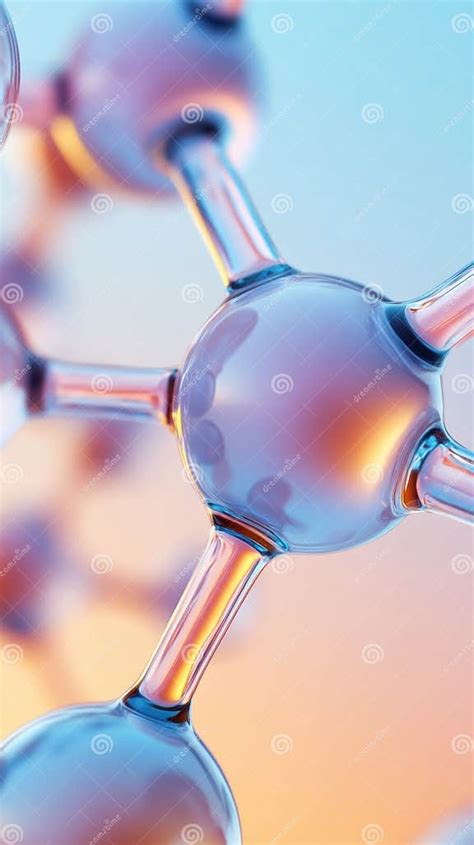 Molecular Structure With Interconnected Spheres In Soft Pastel Colors Symbolizing Scientific