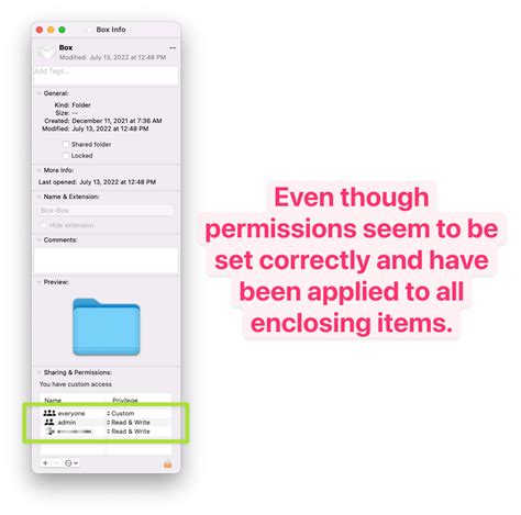 MacOS Monterey Local Finder File Folder Permissions Issue Box Support