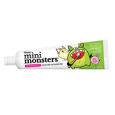 Piksters Mini Monsters Soft Mint Toothpaste 45g