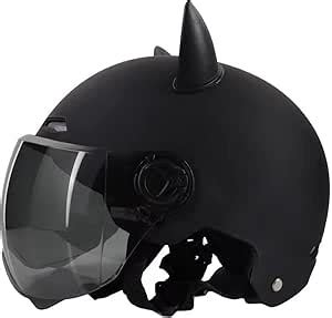 Naiqialuo Volwassen Motorfiets Vintage Halve Helm Met Zonneklep Cat