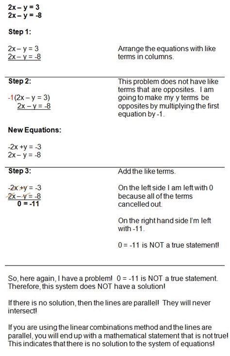 Solving Systems Of Equations With Linear Combinations Systems Of