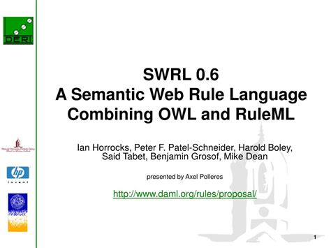 Ppt Swrl 06 A Semantic Web Rule Language Combining Owl And Ruleml