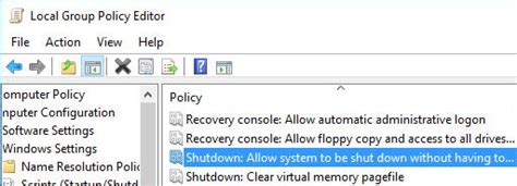 Remove Shutdown Button From Windows 10 Login Screen