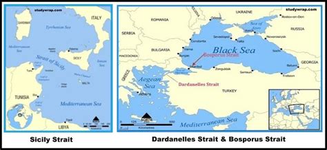 Map Of Major Straits Of The World