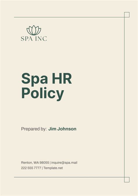 Free Hr Policy Templates To Edit Online