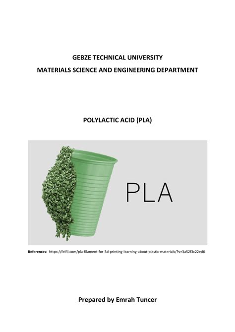 Pdf Basics Of The Polylactic Acid Pla