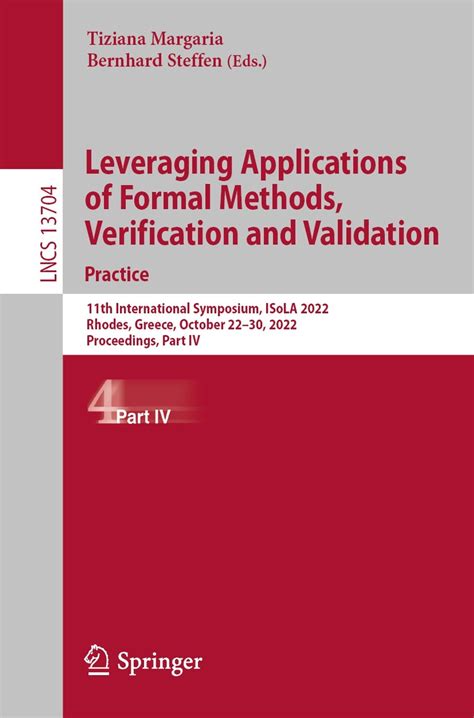Leveraging Applications Of Formal Methods Verification And Validation Practice Ebook By Epub
