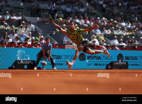 Carlos Alcaraz During The Mutua Madrid Open 2023 Masters 1000 Tennis