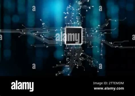 4k Animation Chip Set Cpu Controller And Print Circuit With Alpha Matte