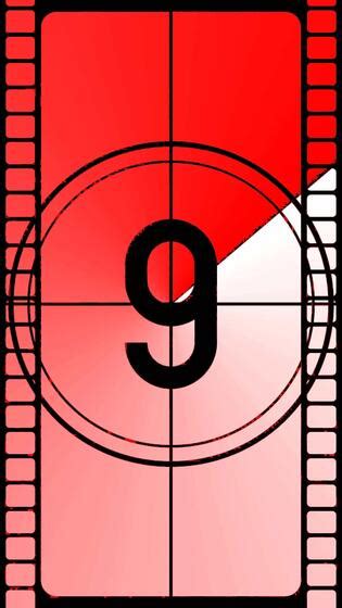 Classic Countdown Timer With Red Background And Film Tape 55830401